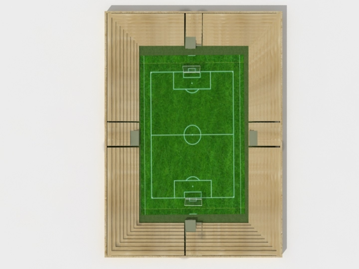 3ds Max Soccer Field Polygonal