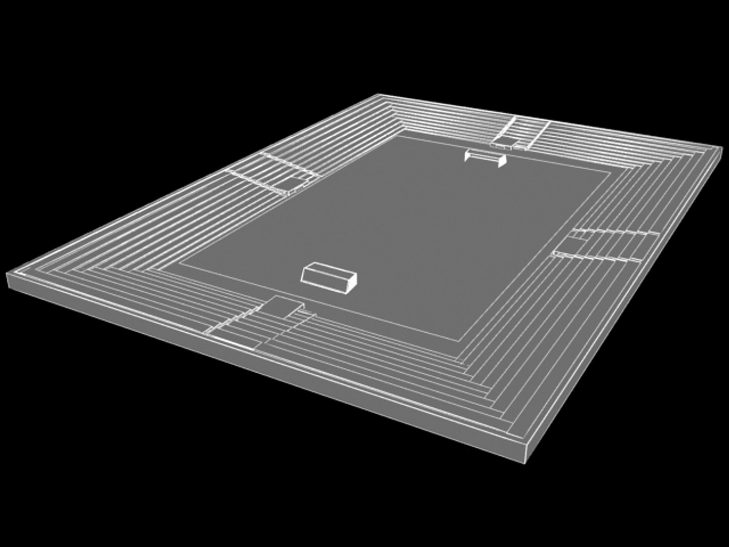 3ds Max Soccer Field Polygonal