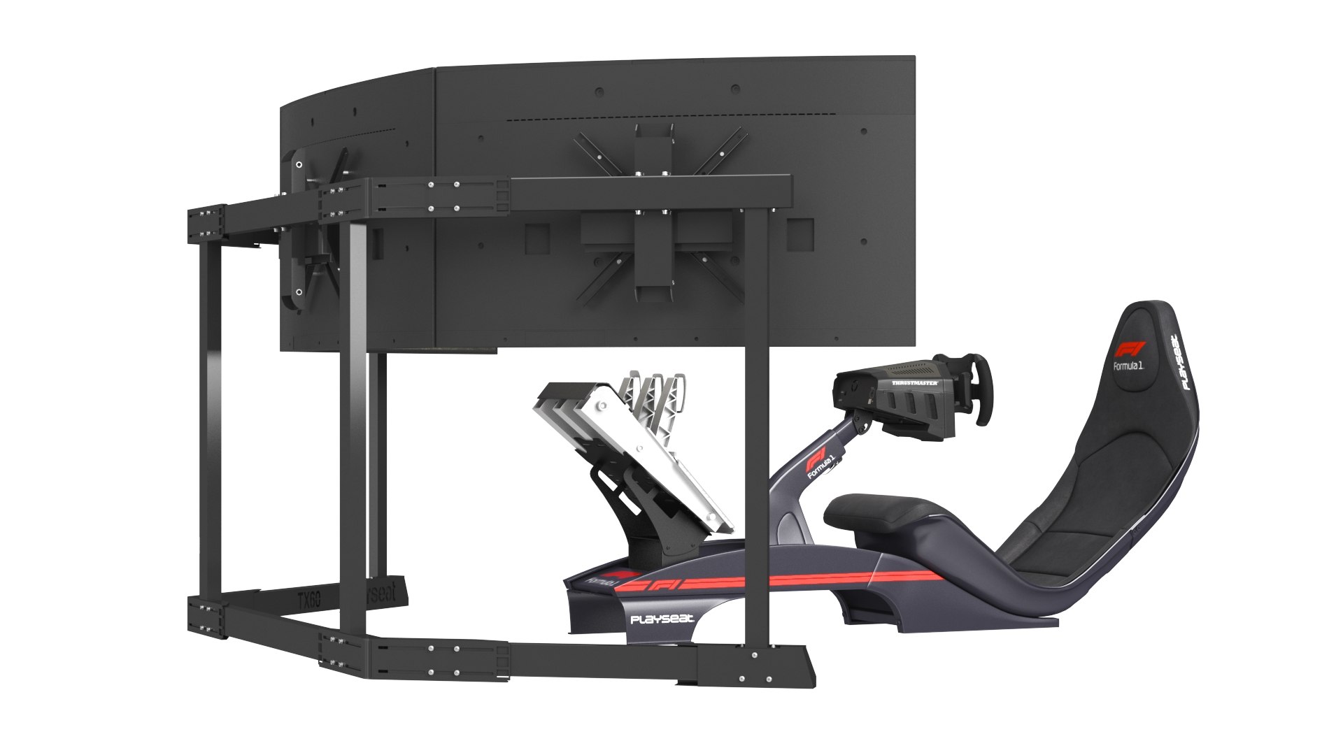 3D Playseat F1 Racing Simulator Seat With 3 Monitors Model - TurboSquid ...