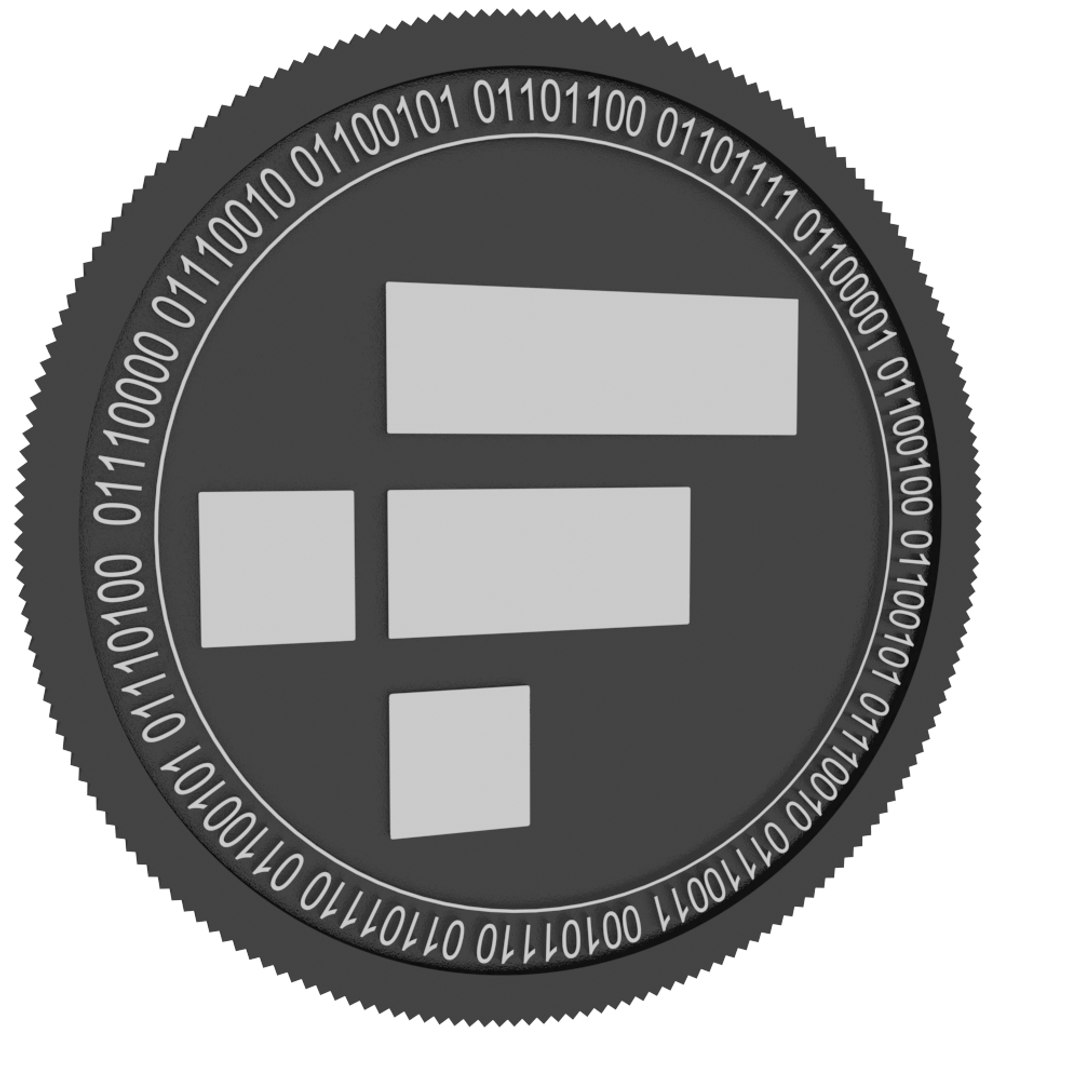 3D ftx token black coin - TurboSquid 1497184