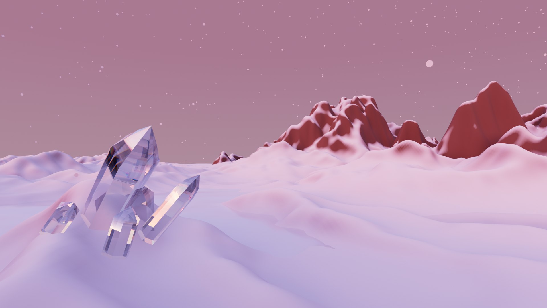 3D Crystal Mountain Model - TurboSquid 1773488