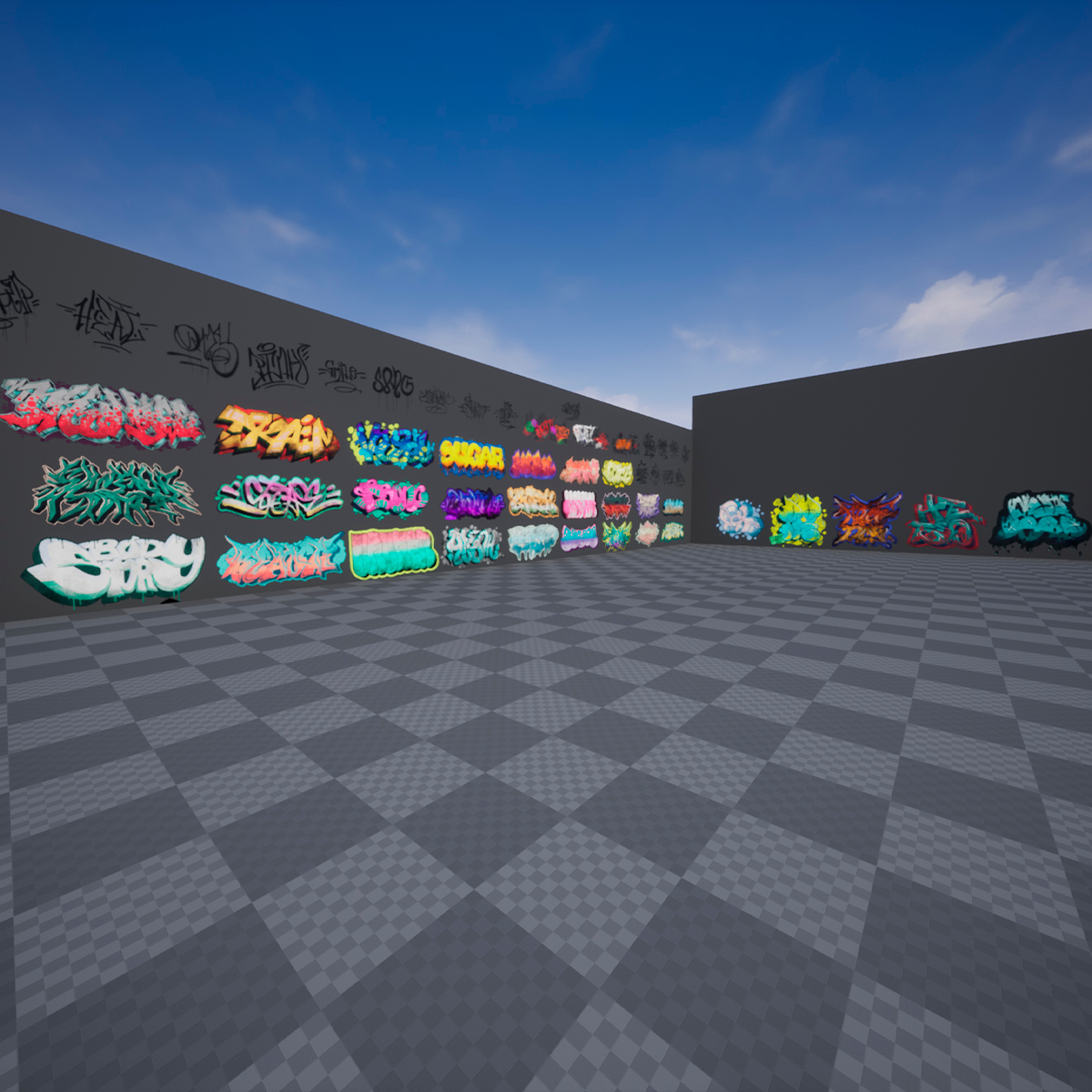 3D Graffiti Pack Decals IV for UE4 and Unity model - TurboSquid 1861453