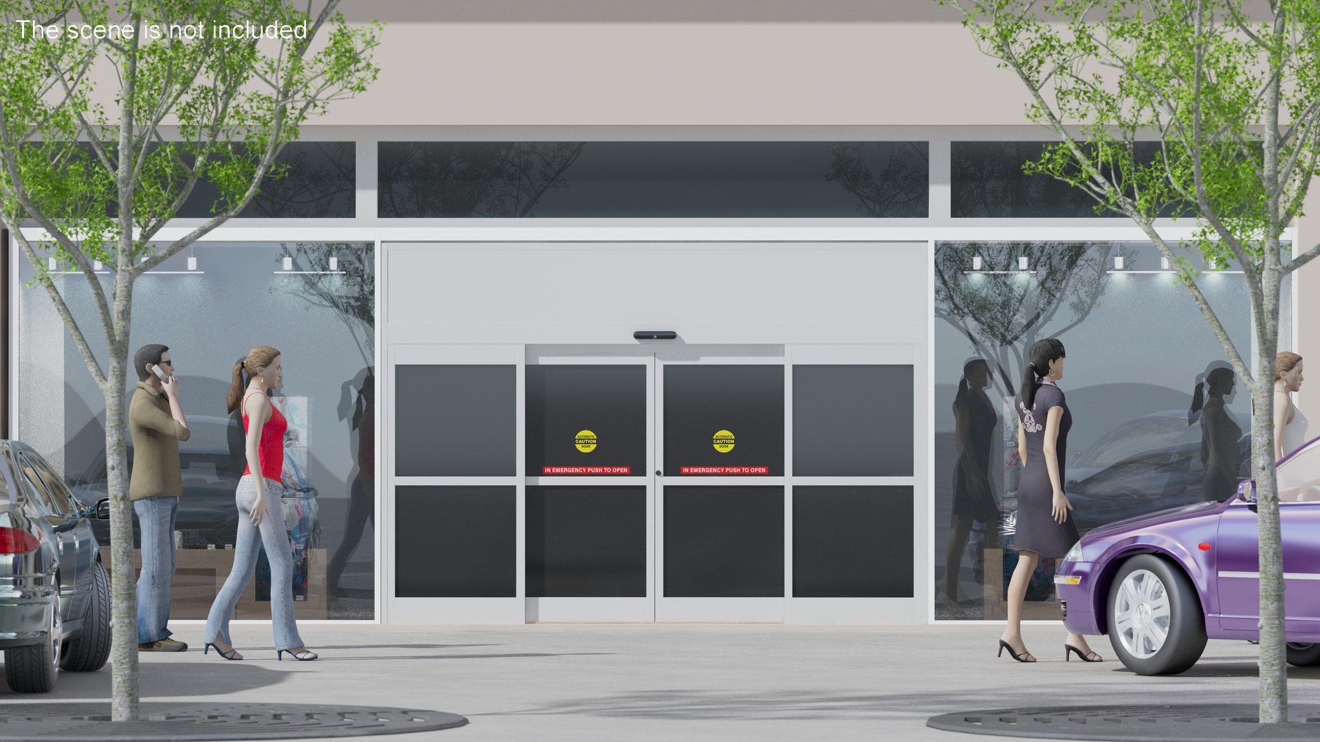 3D Shop Automatic Door Model - TurboSquid 2037564