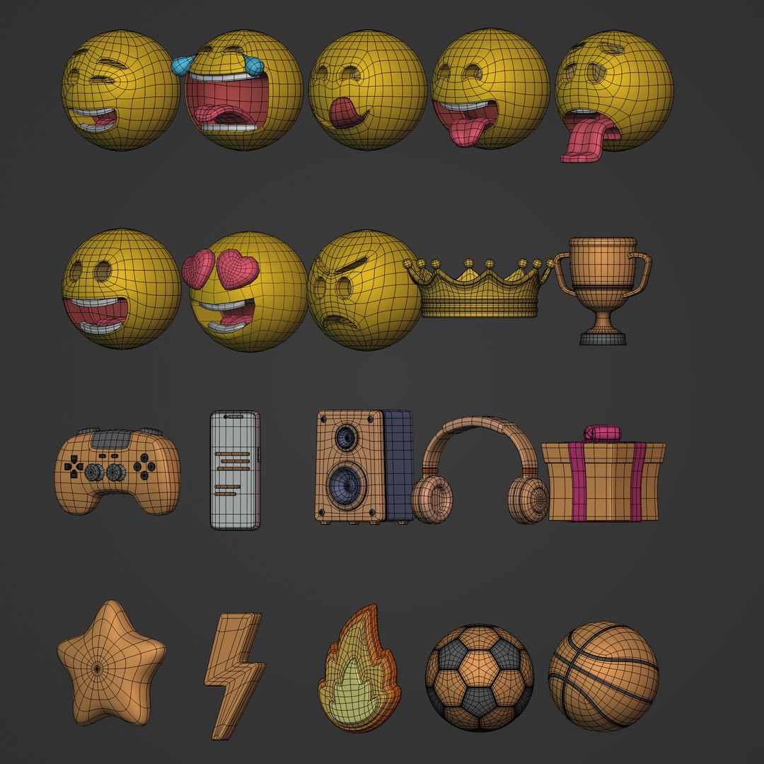 3D Smileys Pack Model - TurboSquid 1277388