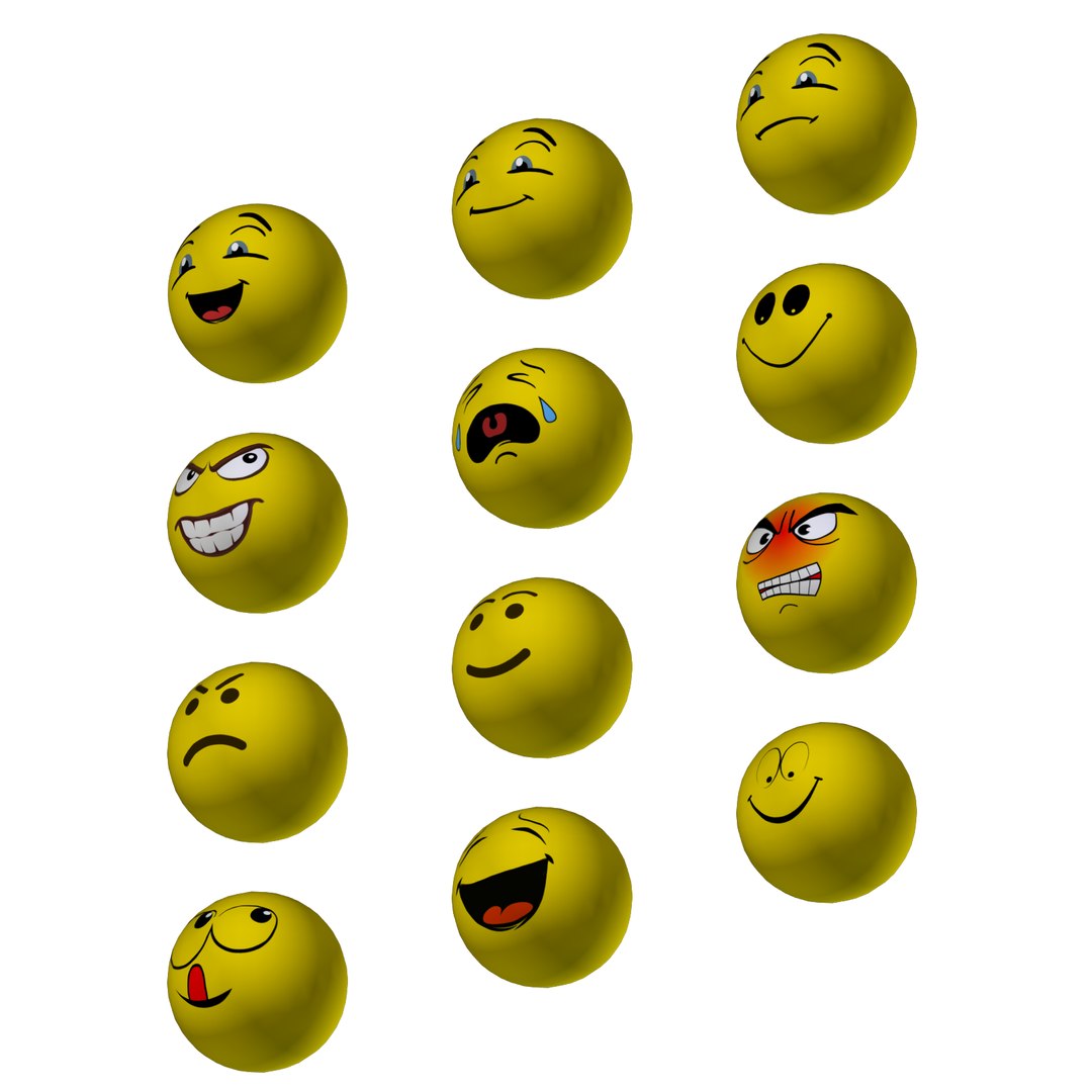 3D smileys pack model - TurboSquid 1277388
