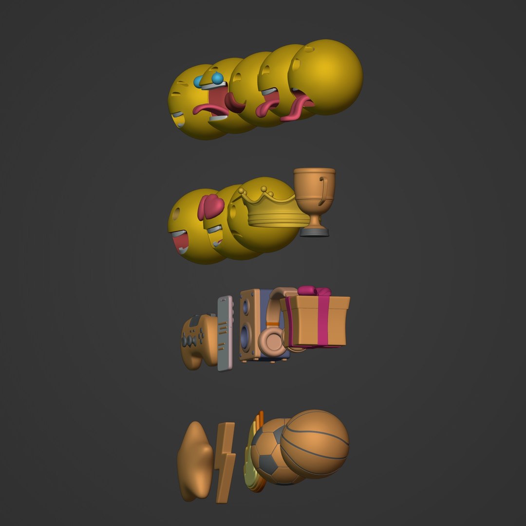 3D Smileys Pack Model - TurboSquid 1277388