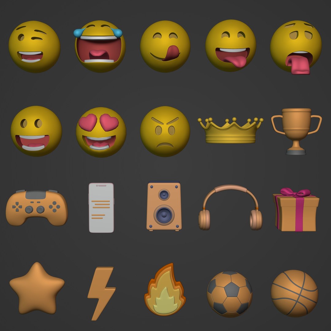 3D Smileys Pack Model - TurboSquid 1277388