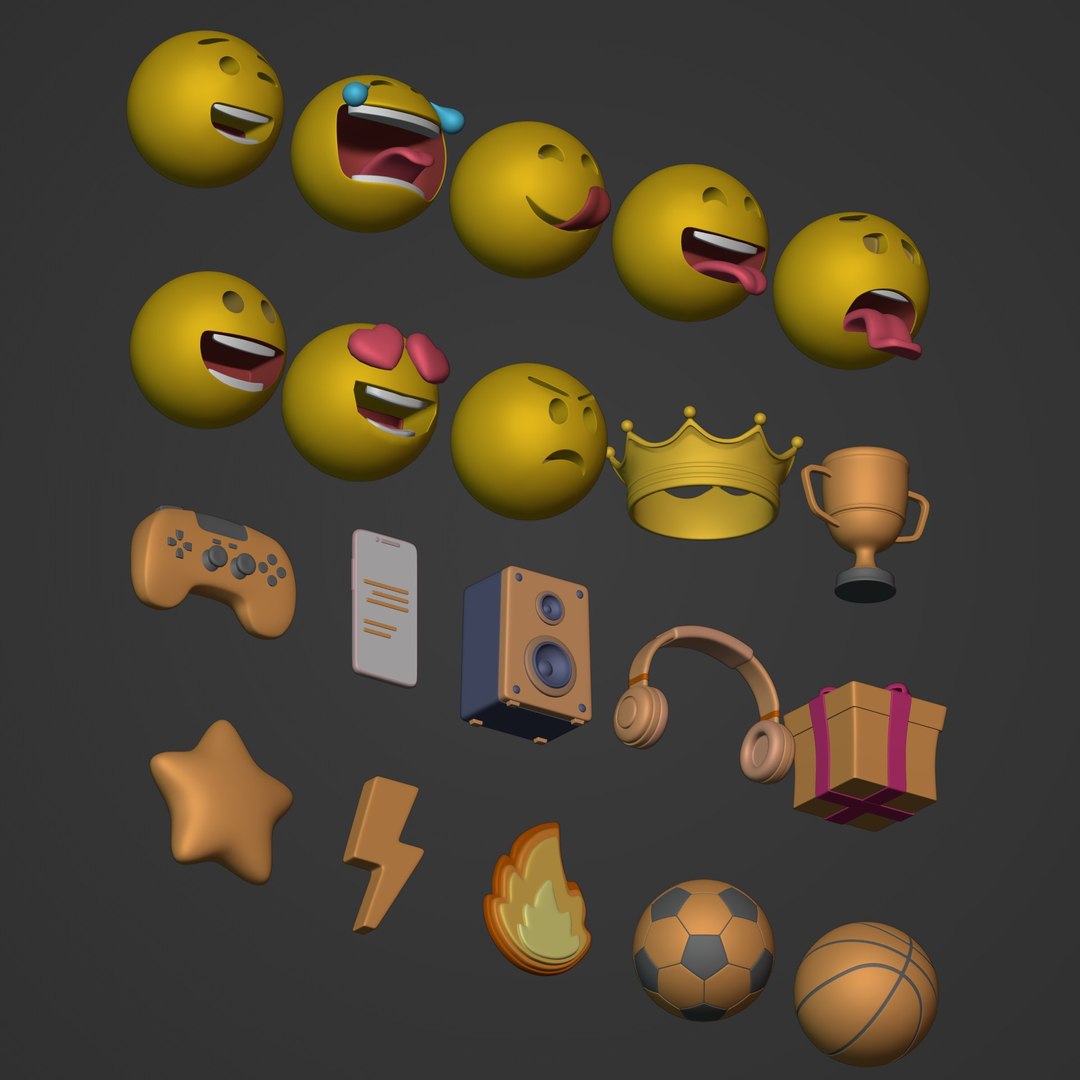 3D Smileys Pack Model - TurboSquid 1277388