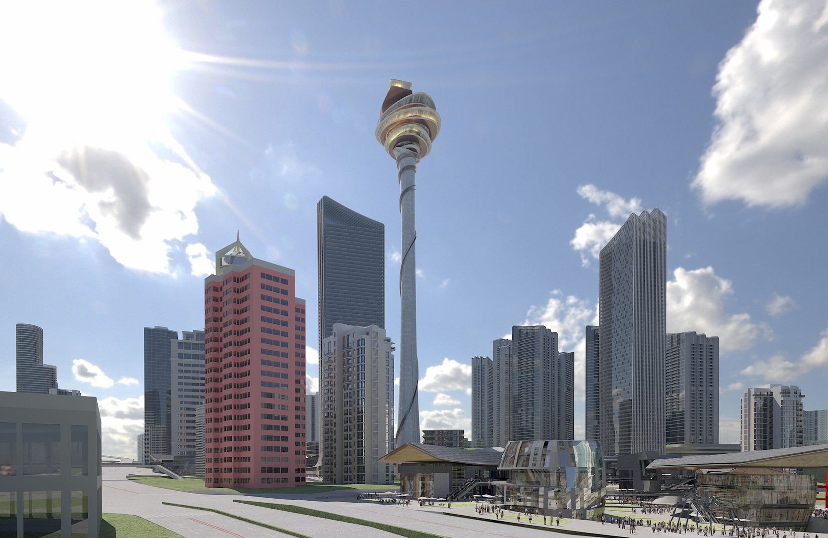 Modern City 04 3D - TurboSquid 2000095