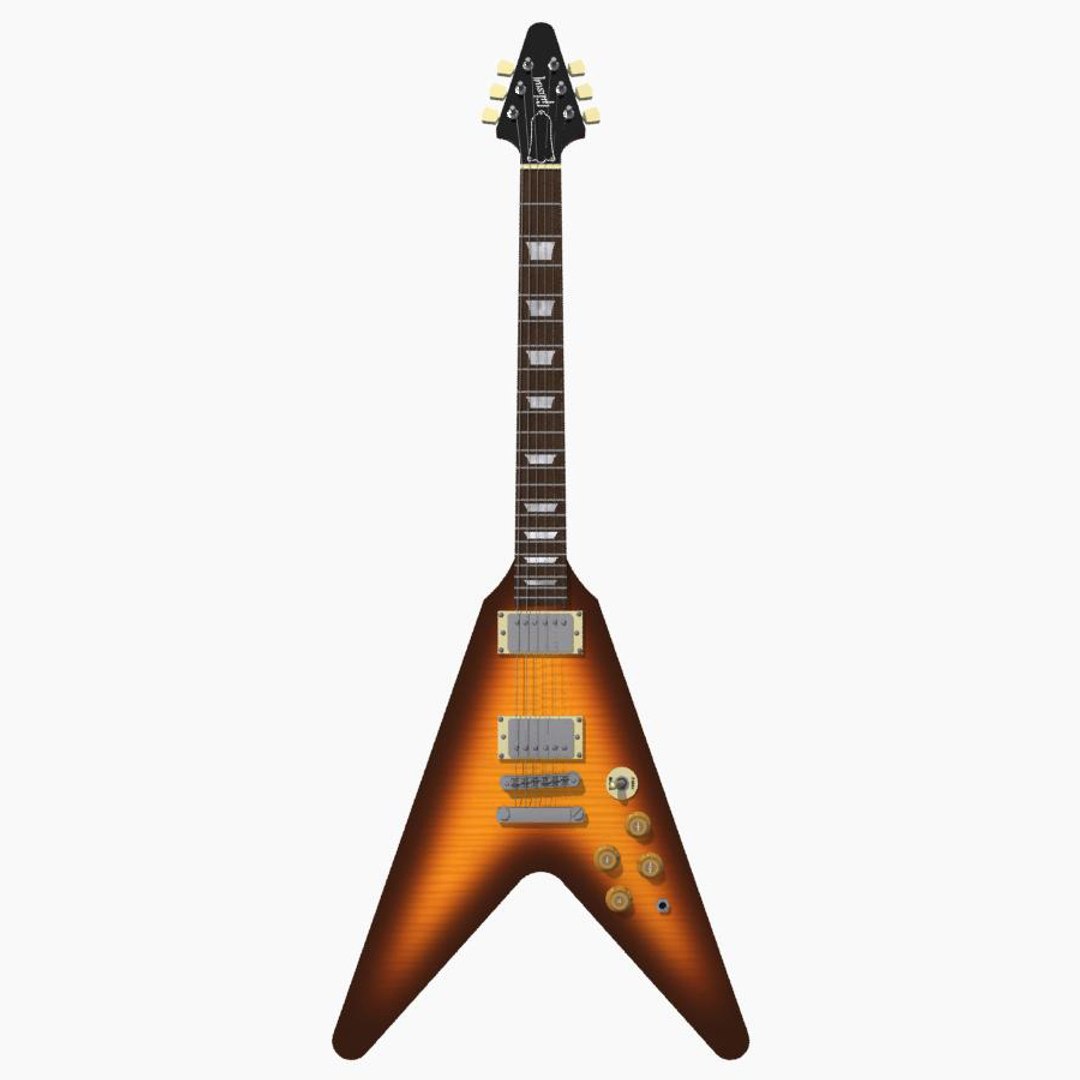 3d gibson flying v