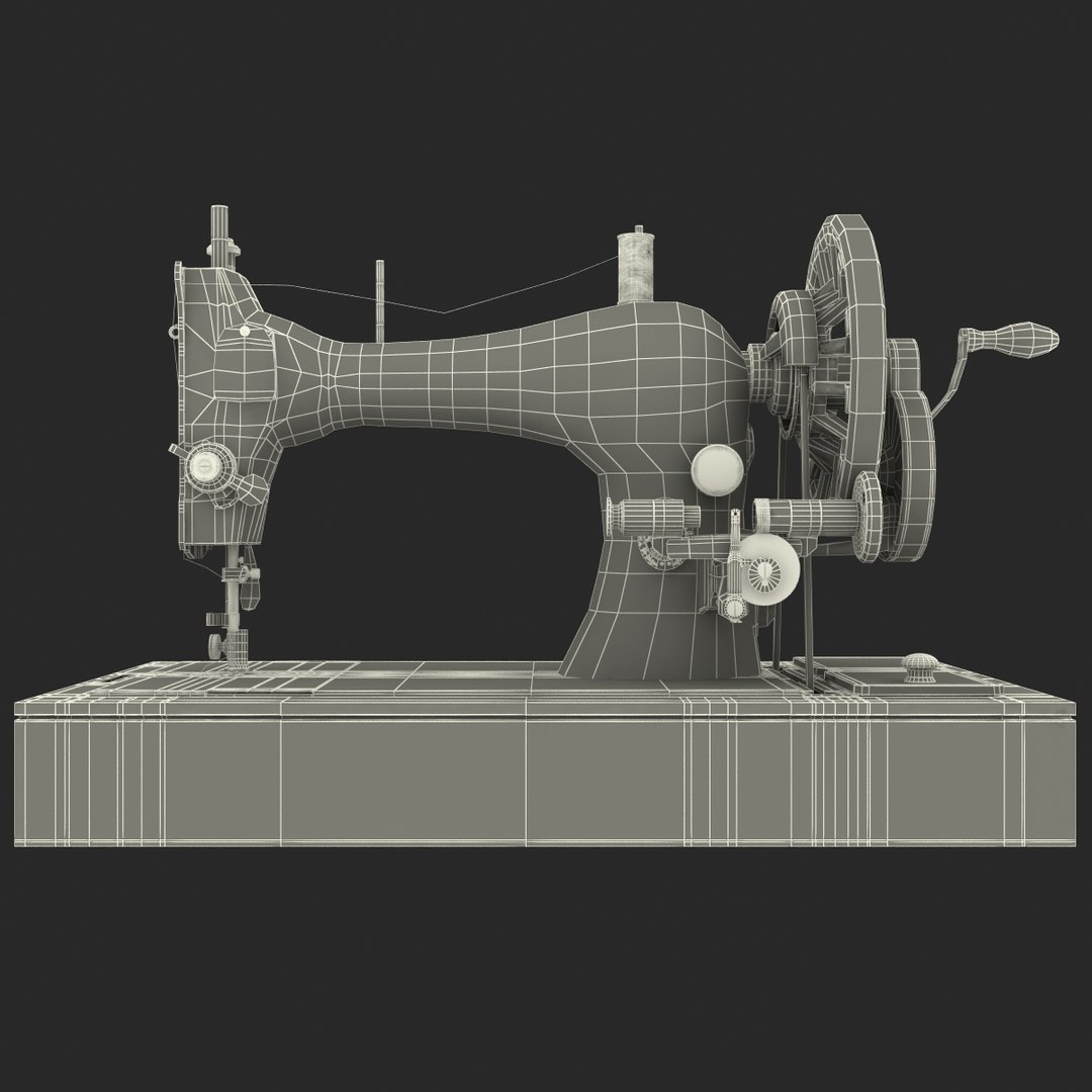 Antique Singer Sewing Machine 3d Model