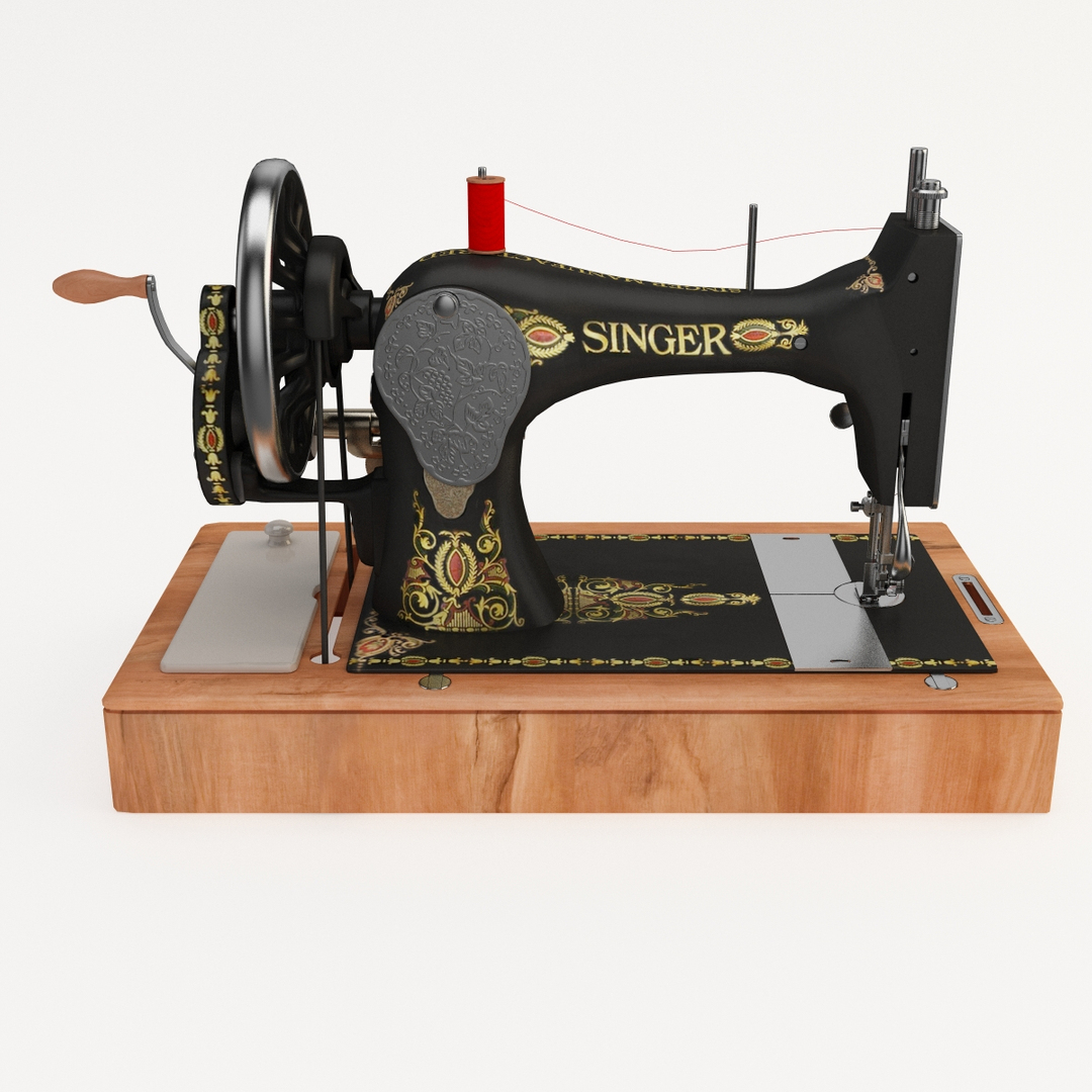 Antique Singer Sewing Machine 3d Model
