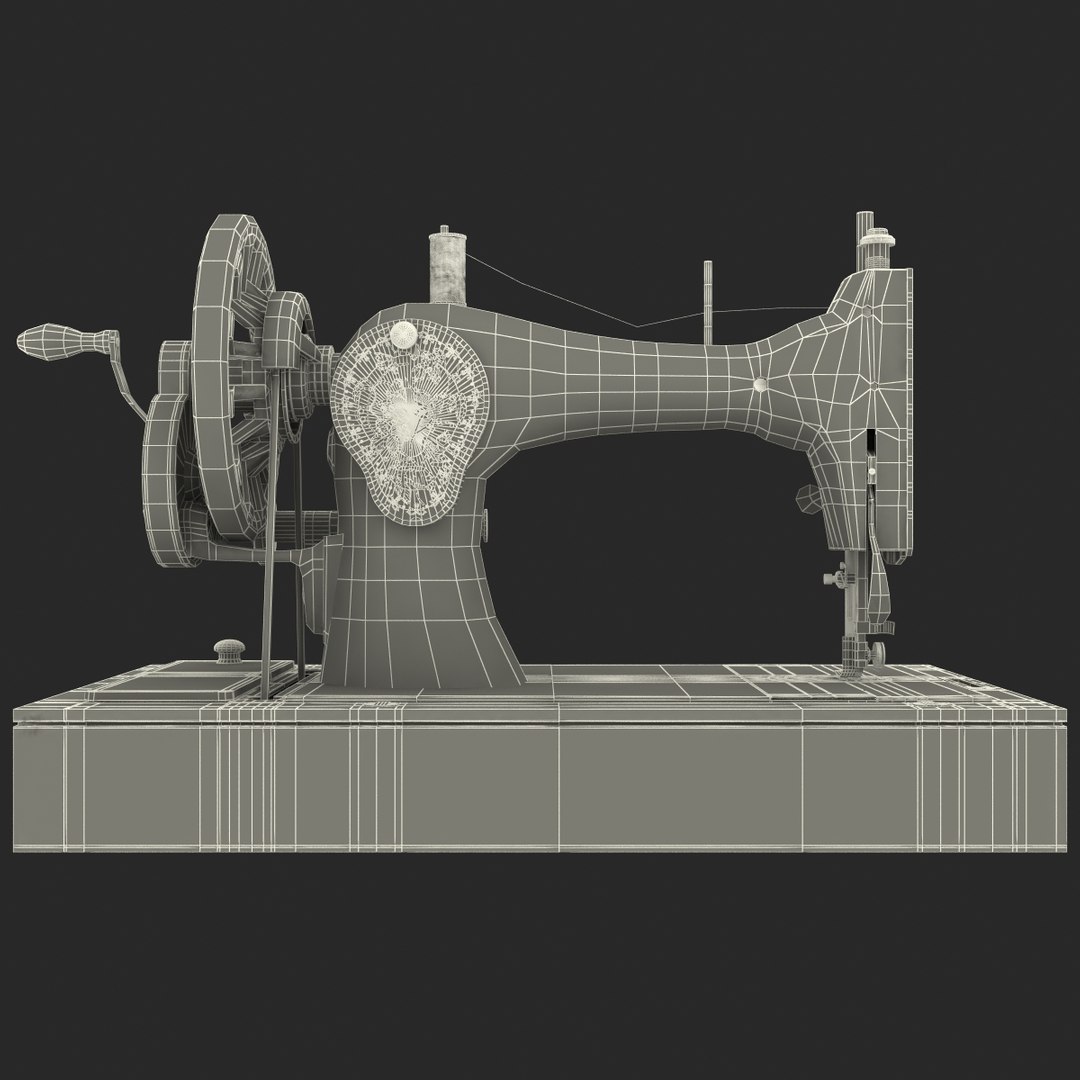Antique Singer Sewing Machine 3d Model