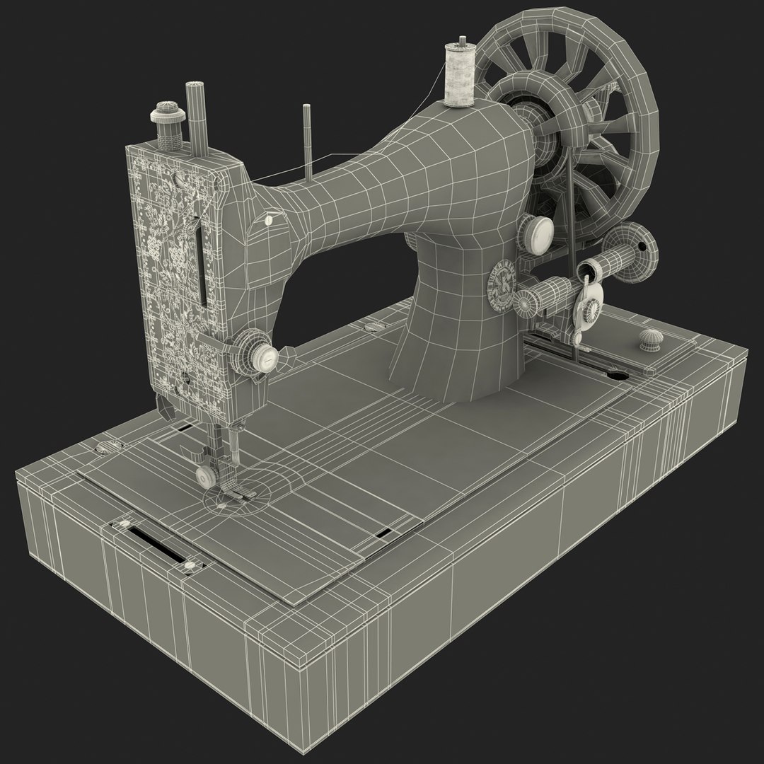 Antique Singer Sewing Machine 3d Model