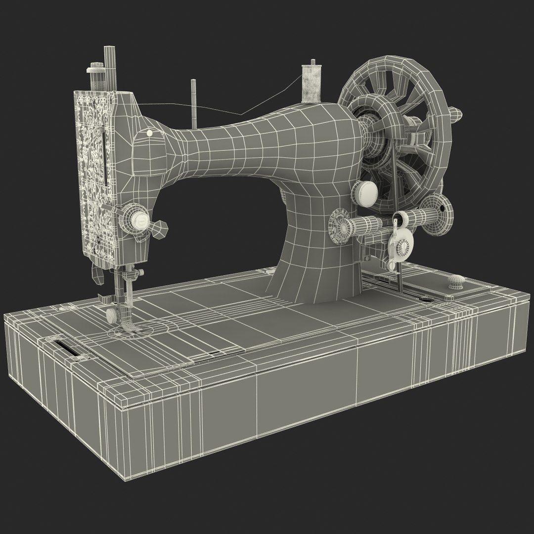 Antique Singer Sewing Machine 3d Model