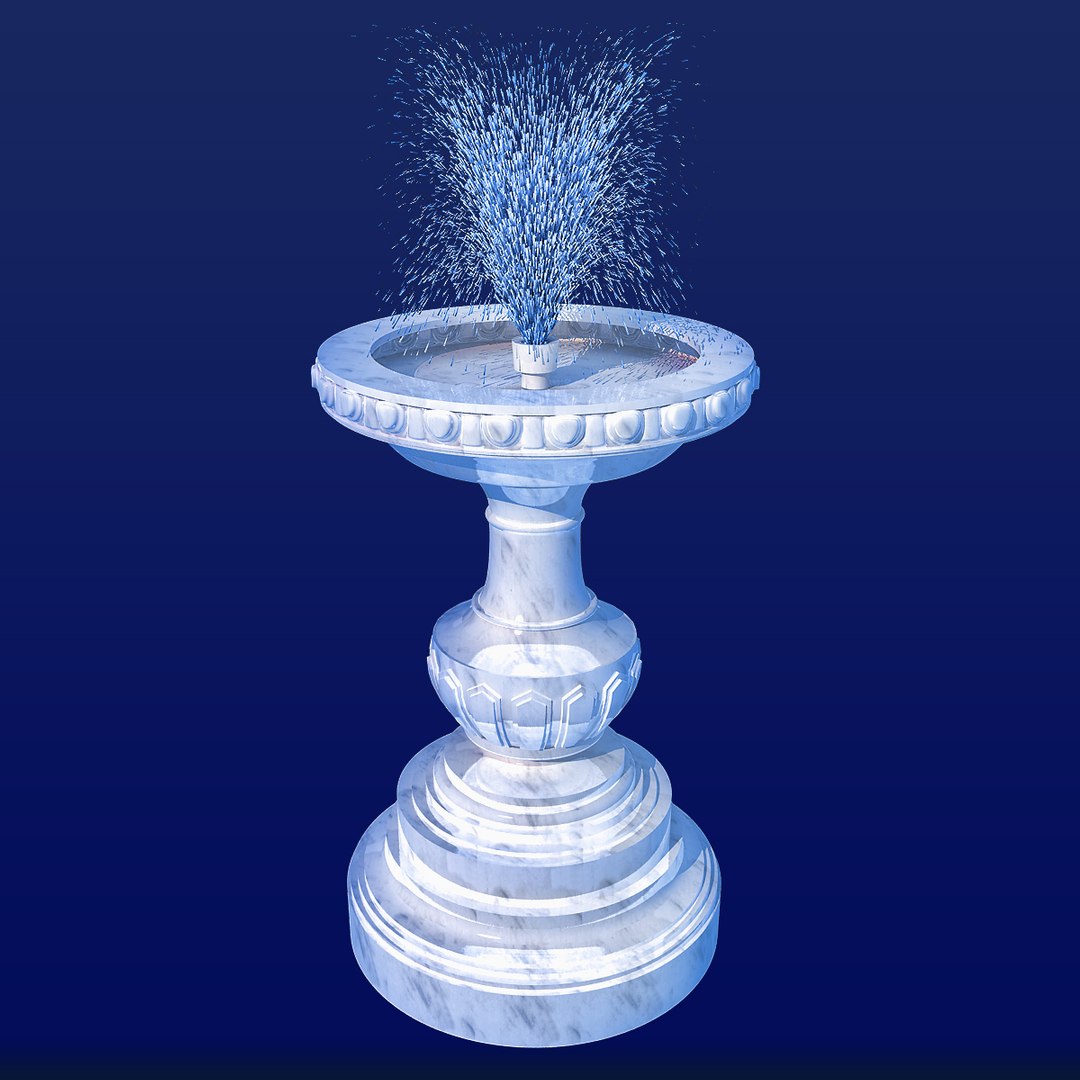 3D Classic Fountain Water Model - TurboSquid 1567485