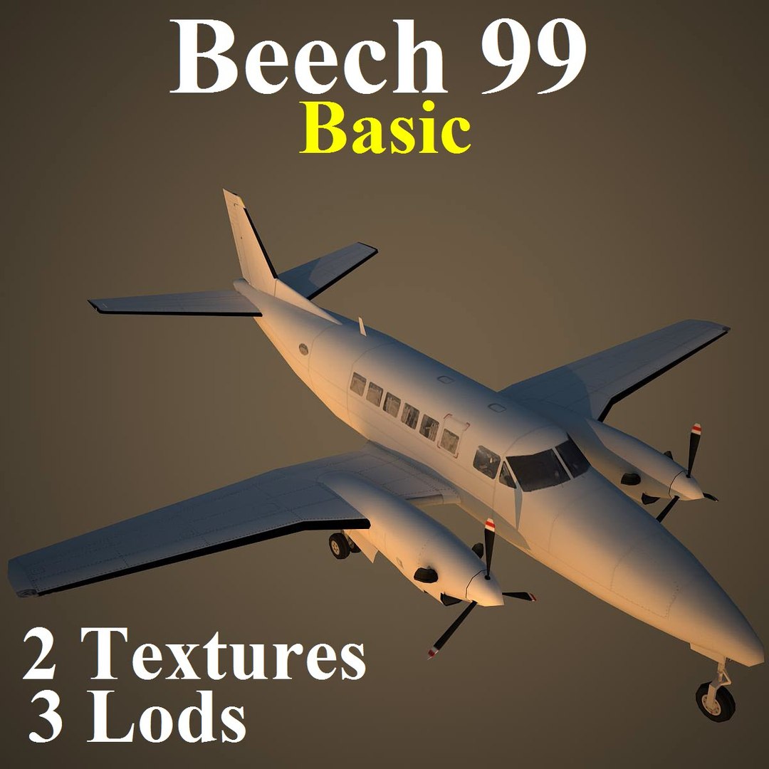 3d Beech 99 Basic Model