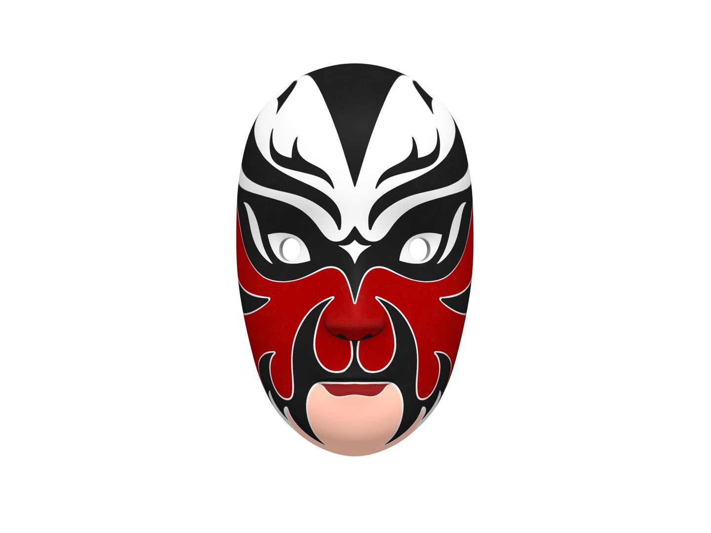 Chinese Opera Mask 3D Model - TurboSquid 1421587