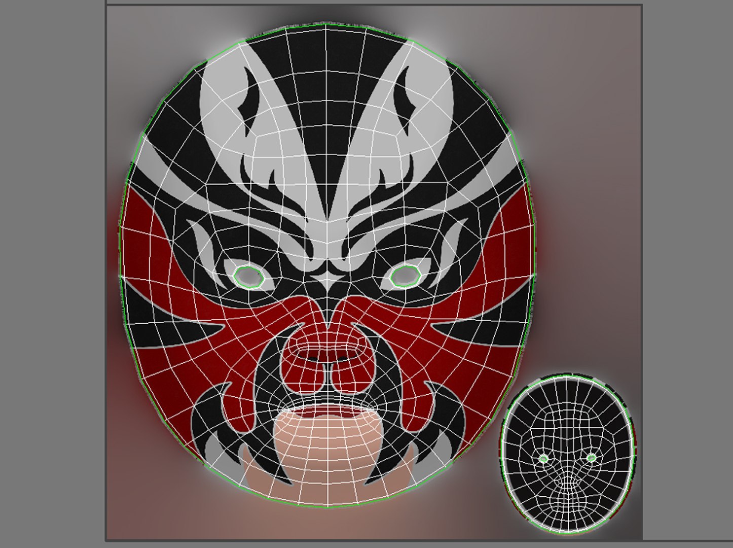 Chinese Opera Mask 3D Model - TurboSquid 1421587