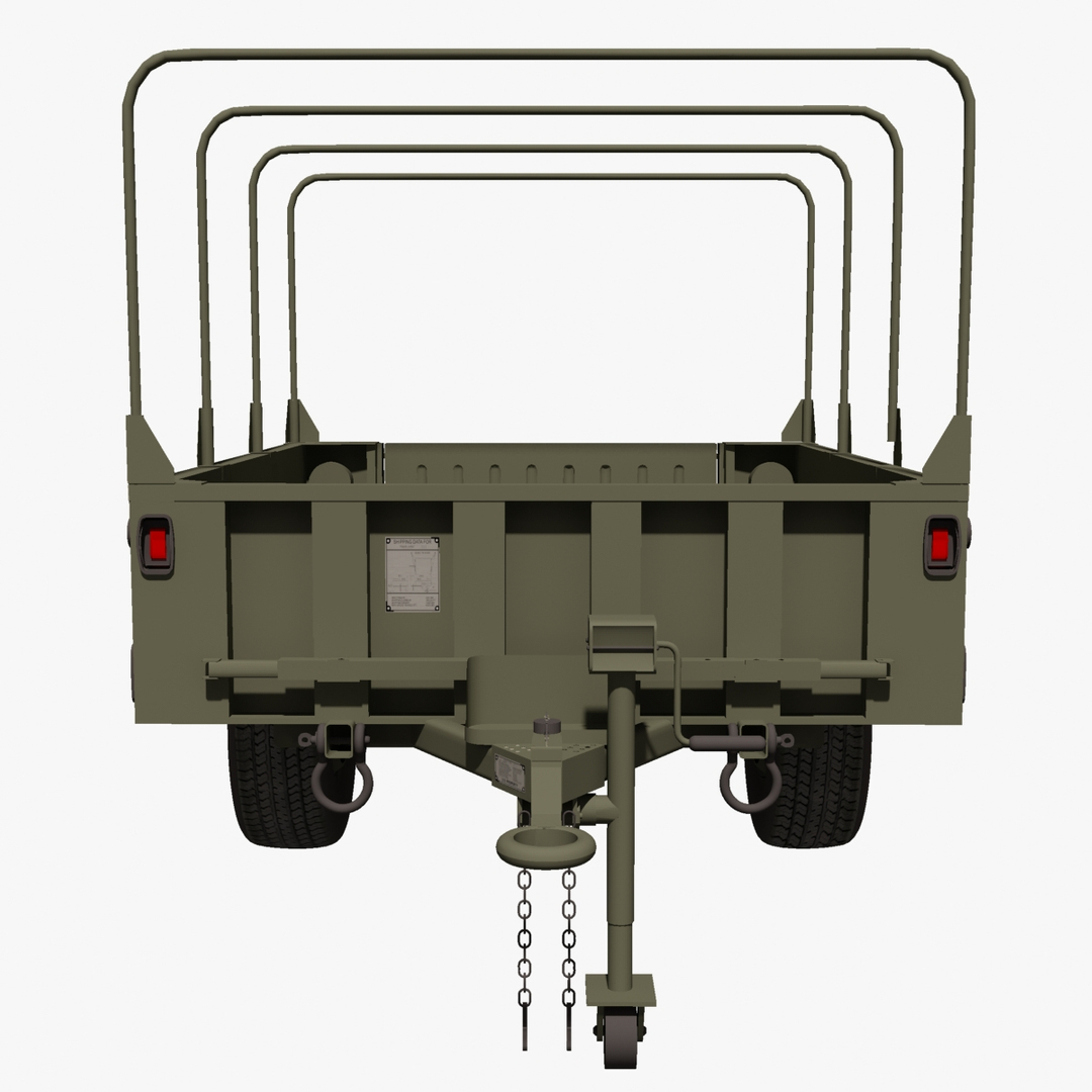 3d model m1101 cargo trailer