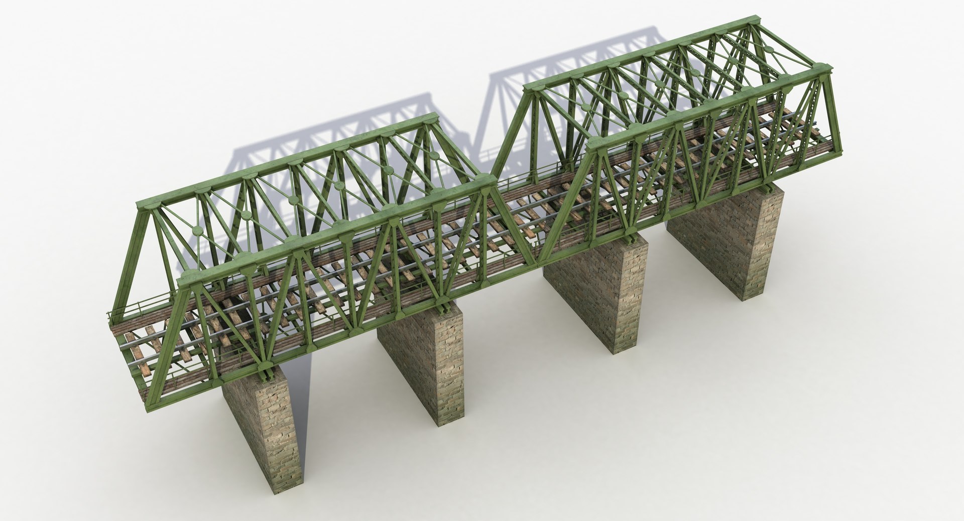 3D Model Railway Bridge Rail - TurboSquid 1652556