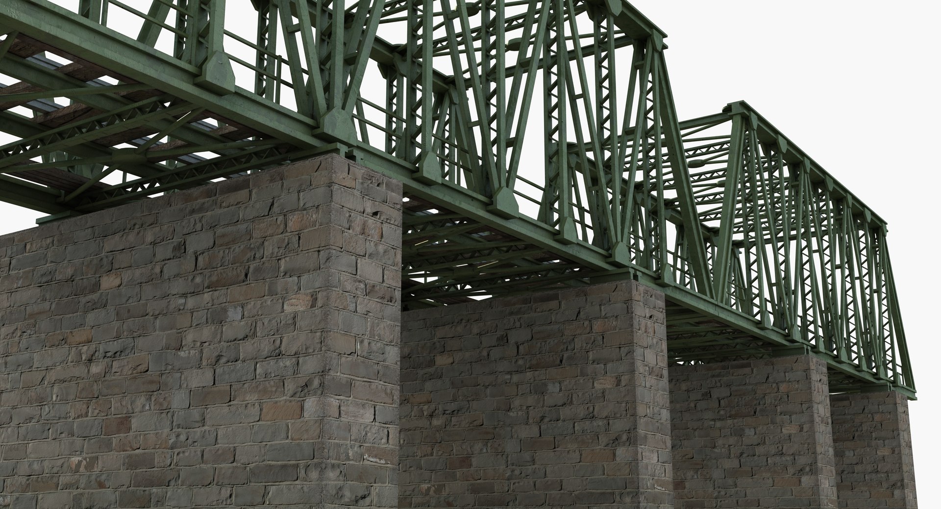 3D Model Railway Bridge Rail - TurboSquid 1652556