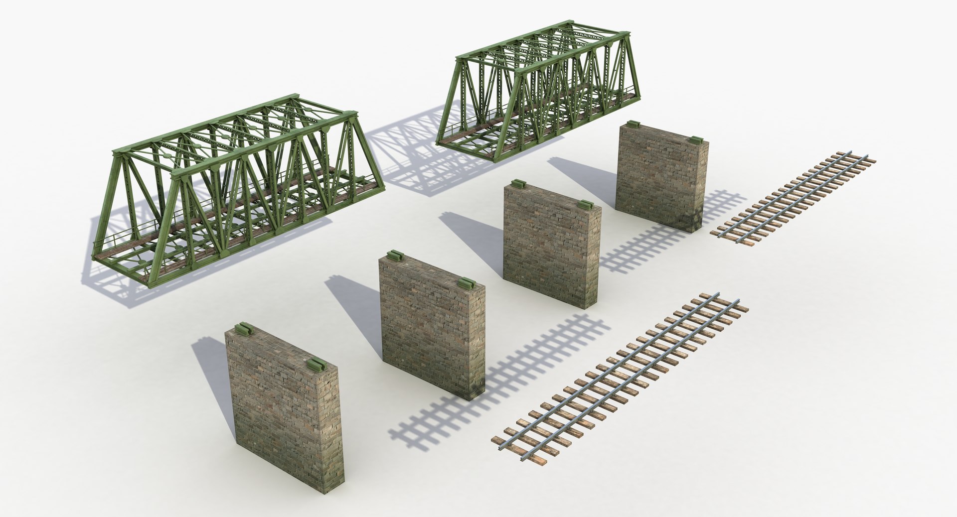 3D Model Railway Bridge Rail - TurboSquid 1652556