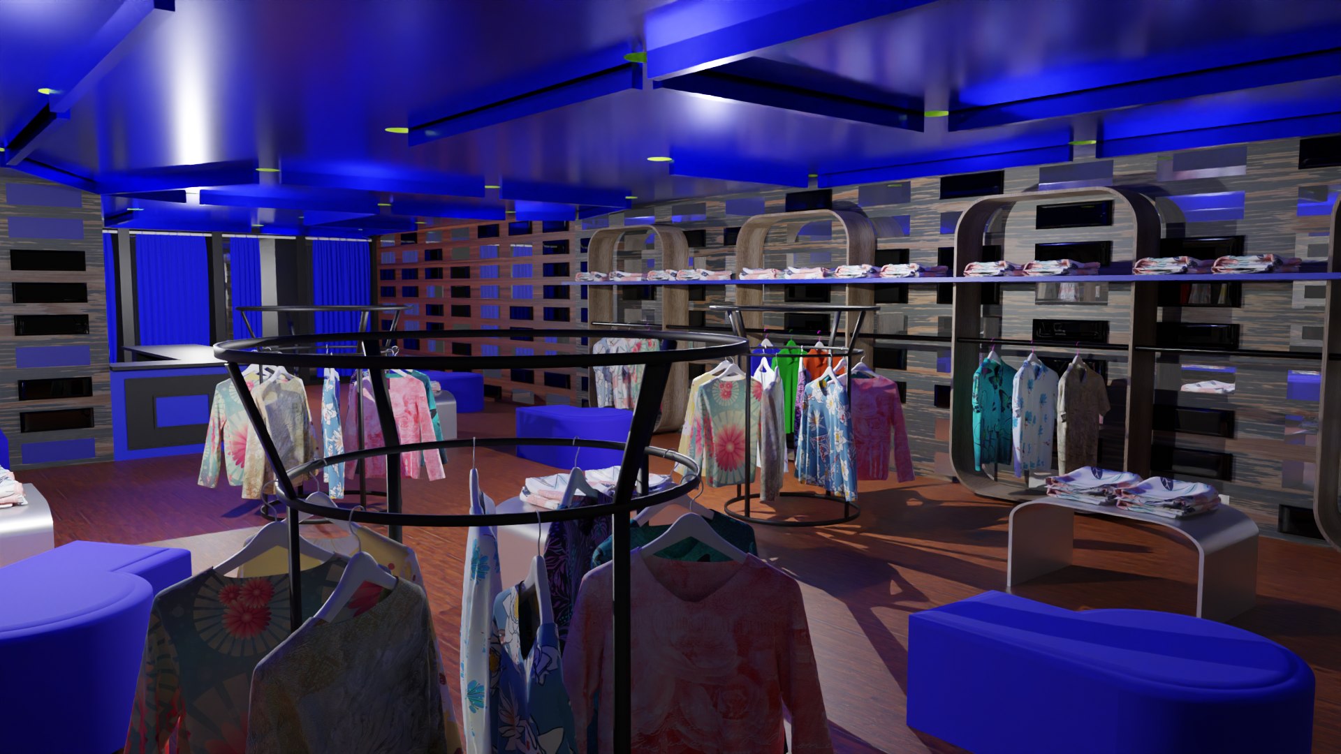 3D Clothing Store Interior Model - TurboSquid 2157366