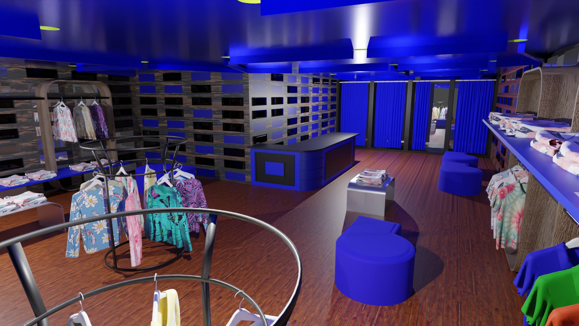3D Clothing Store Interior Model - TurboSquid 2157366