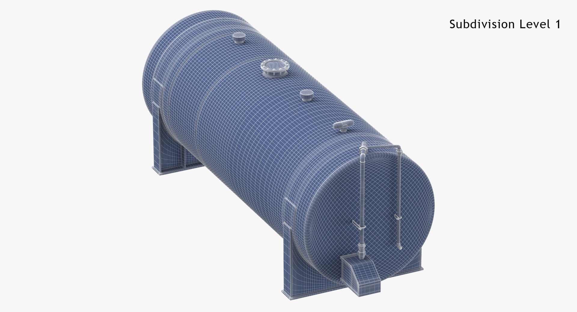 3D model Horizontal Storage Tank Clean and Dirty - TurboSquid 1882736