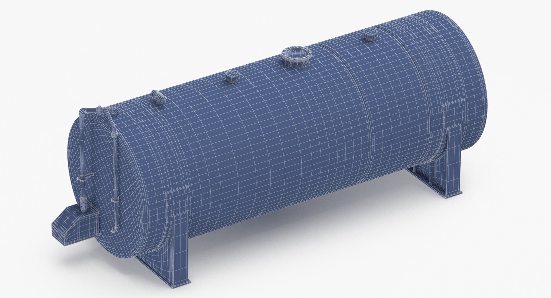 3D model Horizontal Storage Tank Clean and Dirty - TurboSquid 1882736