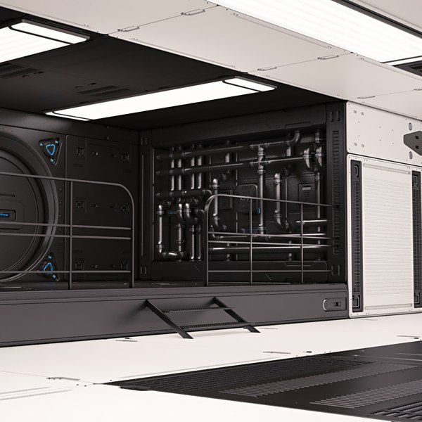 energy generator room 3d model