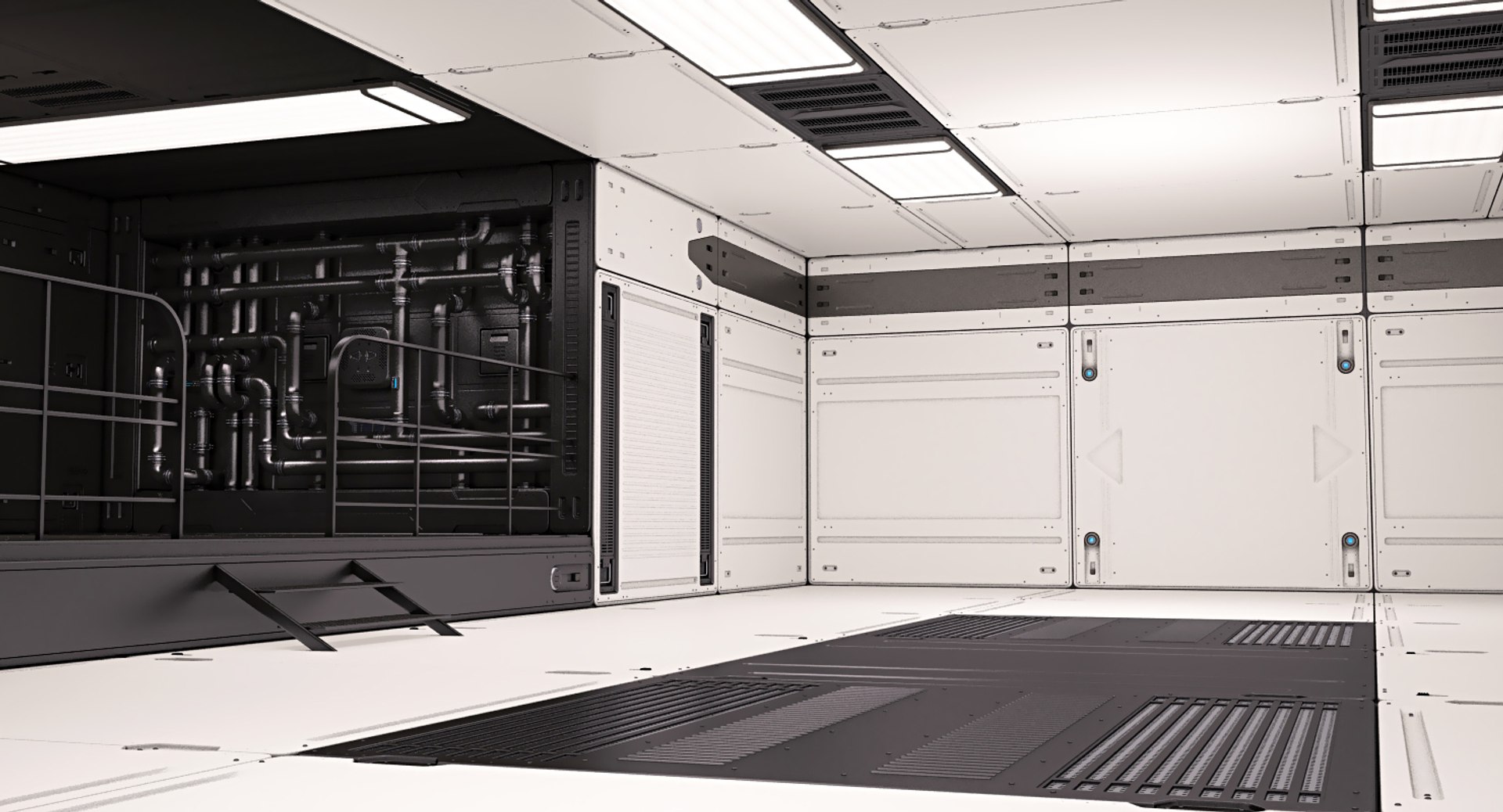 Sci Fi Lab Interior Model - TurboSquid 1242898