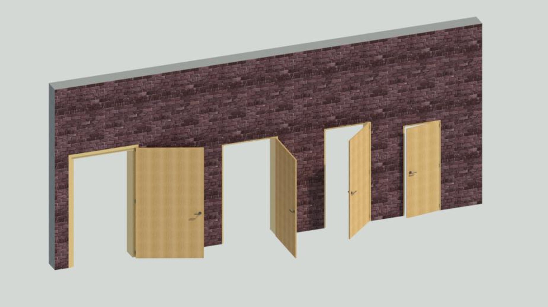 Single Door Revit Family 3D Model - TurboSquid 1381475