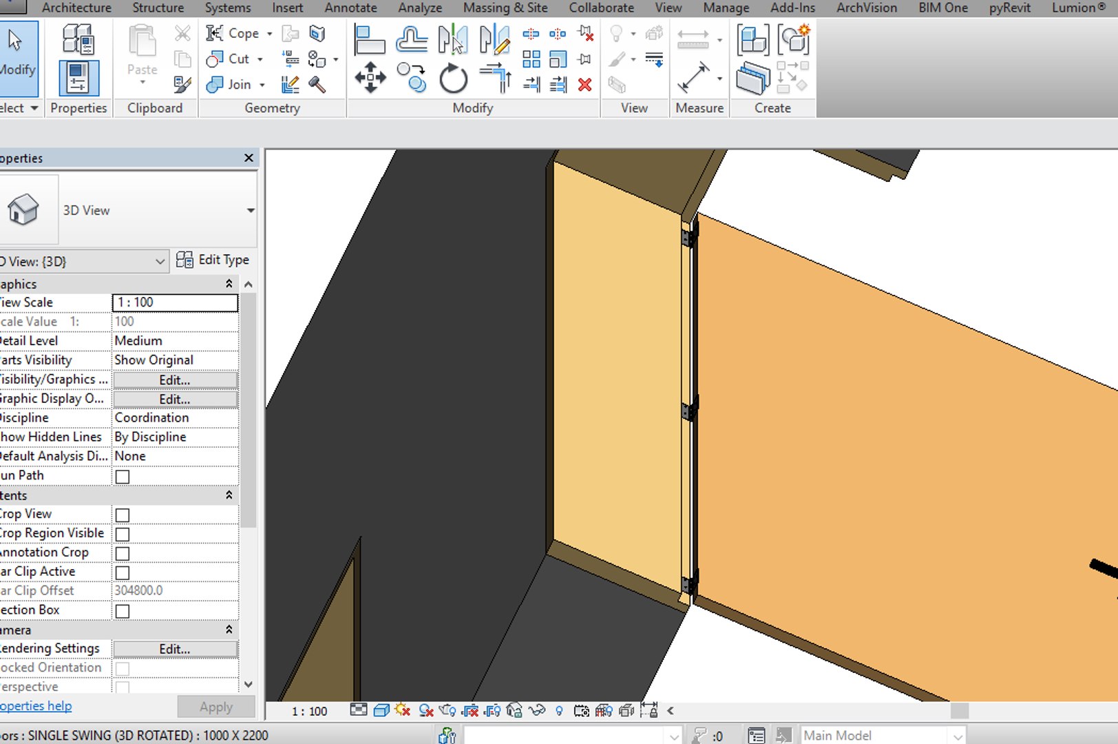 Single Door Revit Family 3D Model - TurboSquid 1381475
