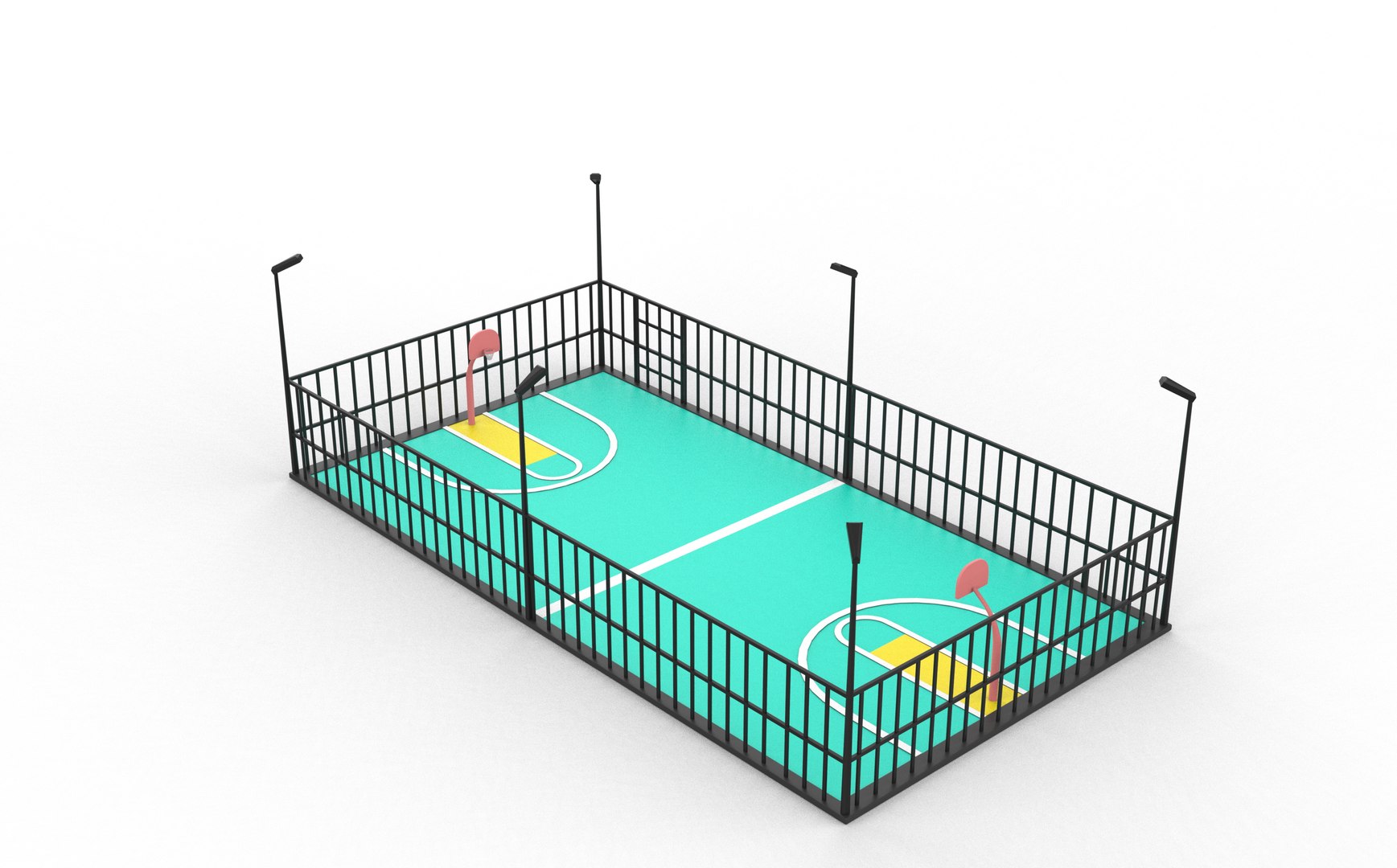 3D Basketball Court 3D Model - TurboSquid 2337164