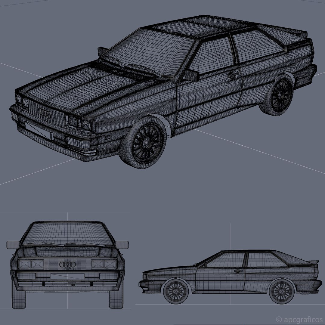 3d model audi quattro
