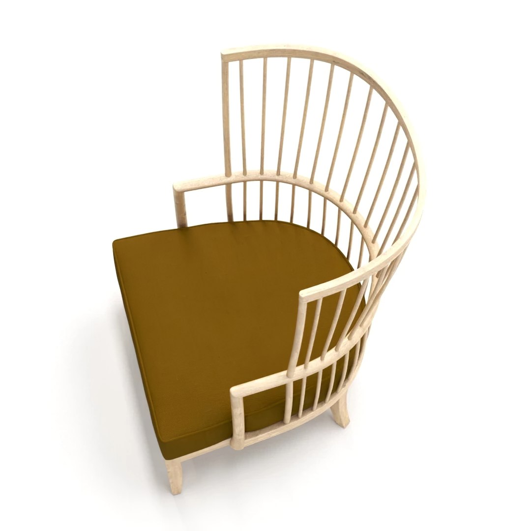 3D SPINDLE WING CHAIR - TurboSquid 1954642