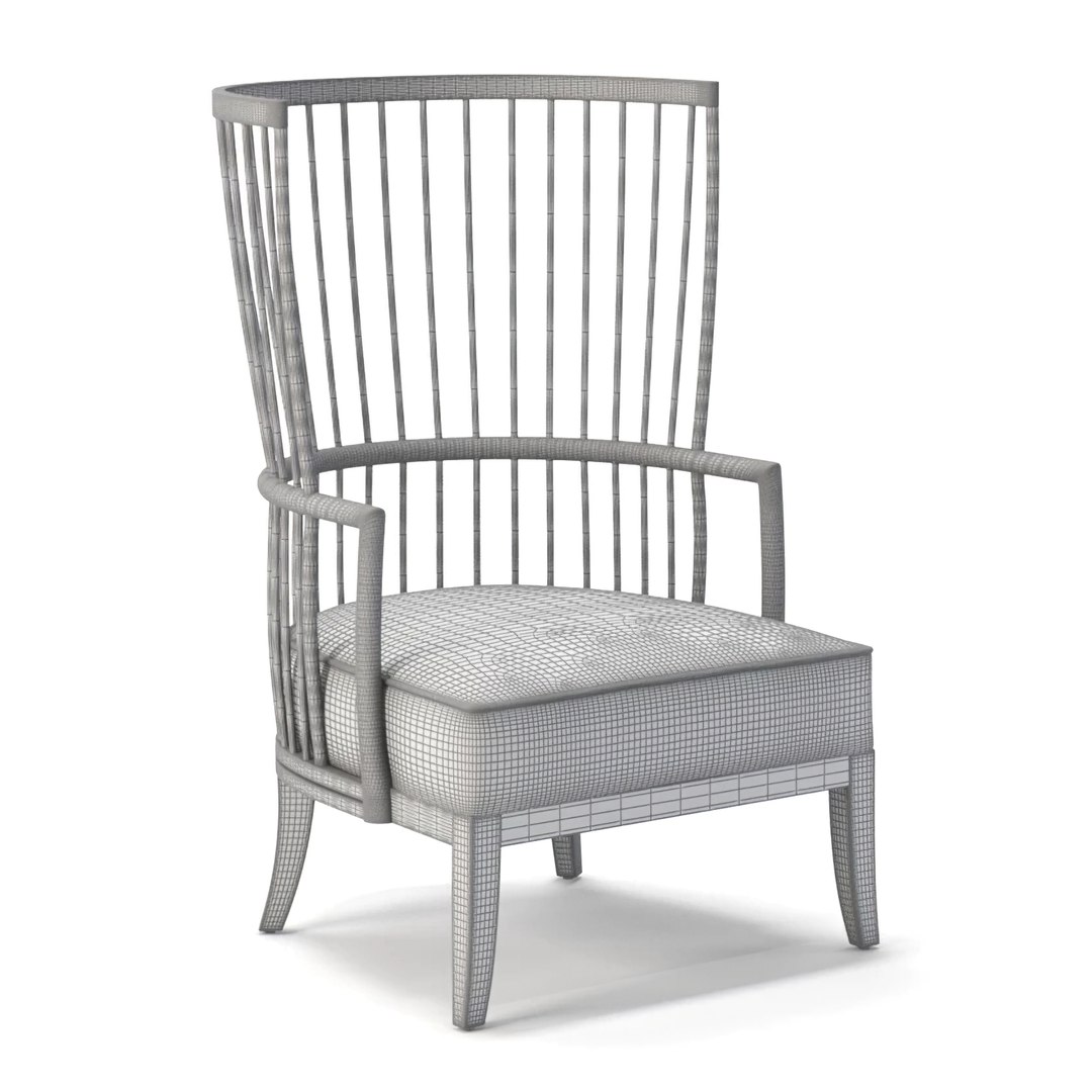 3D SPINDLE WING CHAIR - TurboSquid 1954642