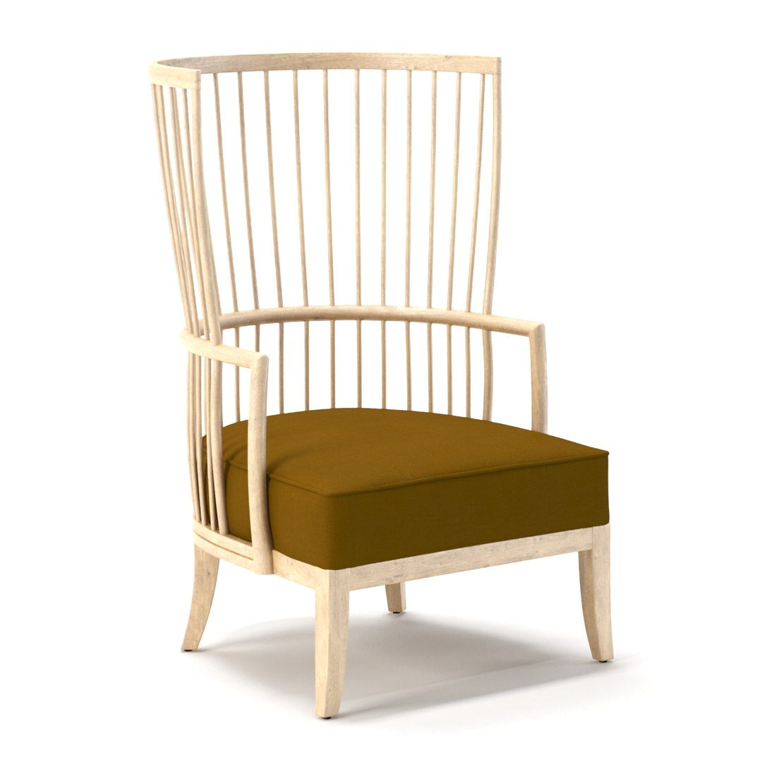 3D SPINDLE WING CHAIR - TurboSquid 1954642