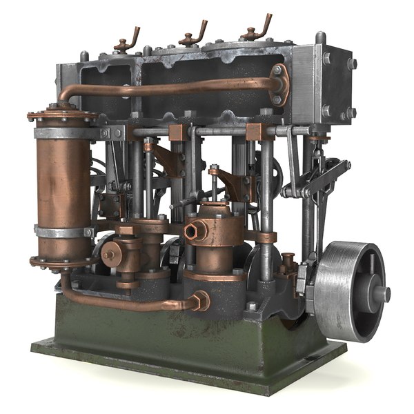 3d steampunk boiler model