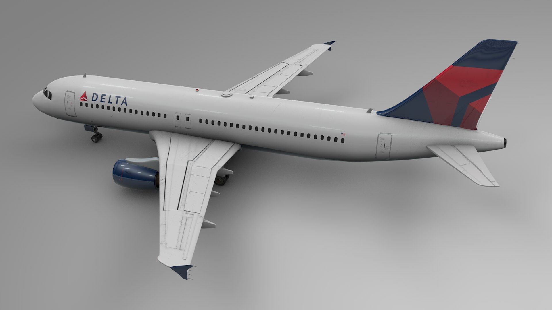 3D delta airlines airbus a320 model - TurboSquid 1485006