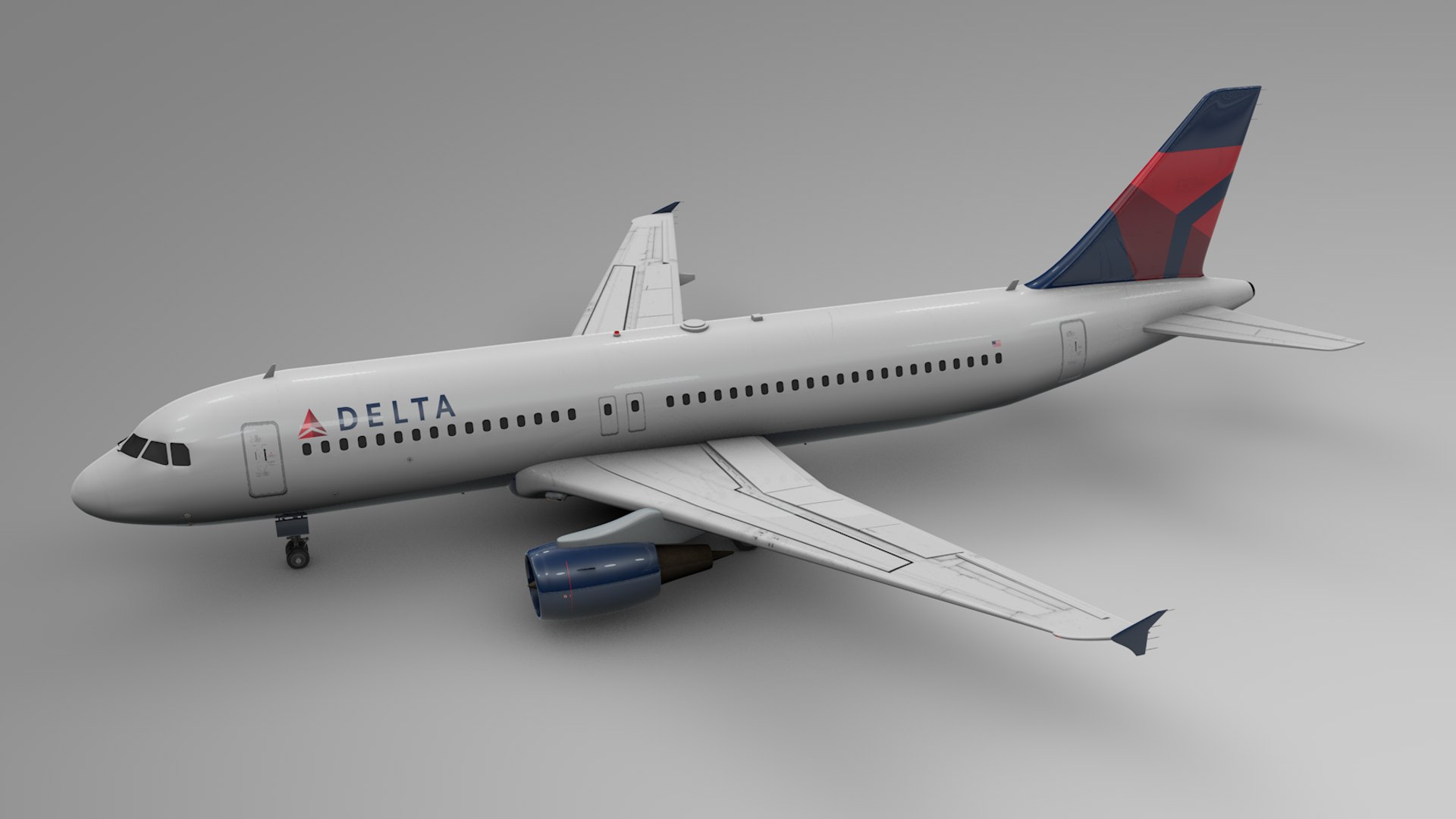 3D delta airlines airbus a320 model - TurboSquid 1485006