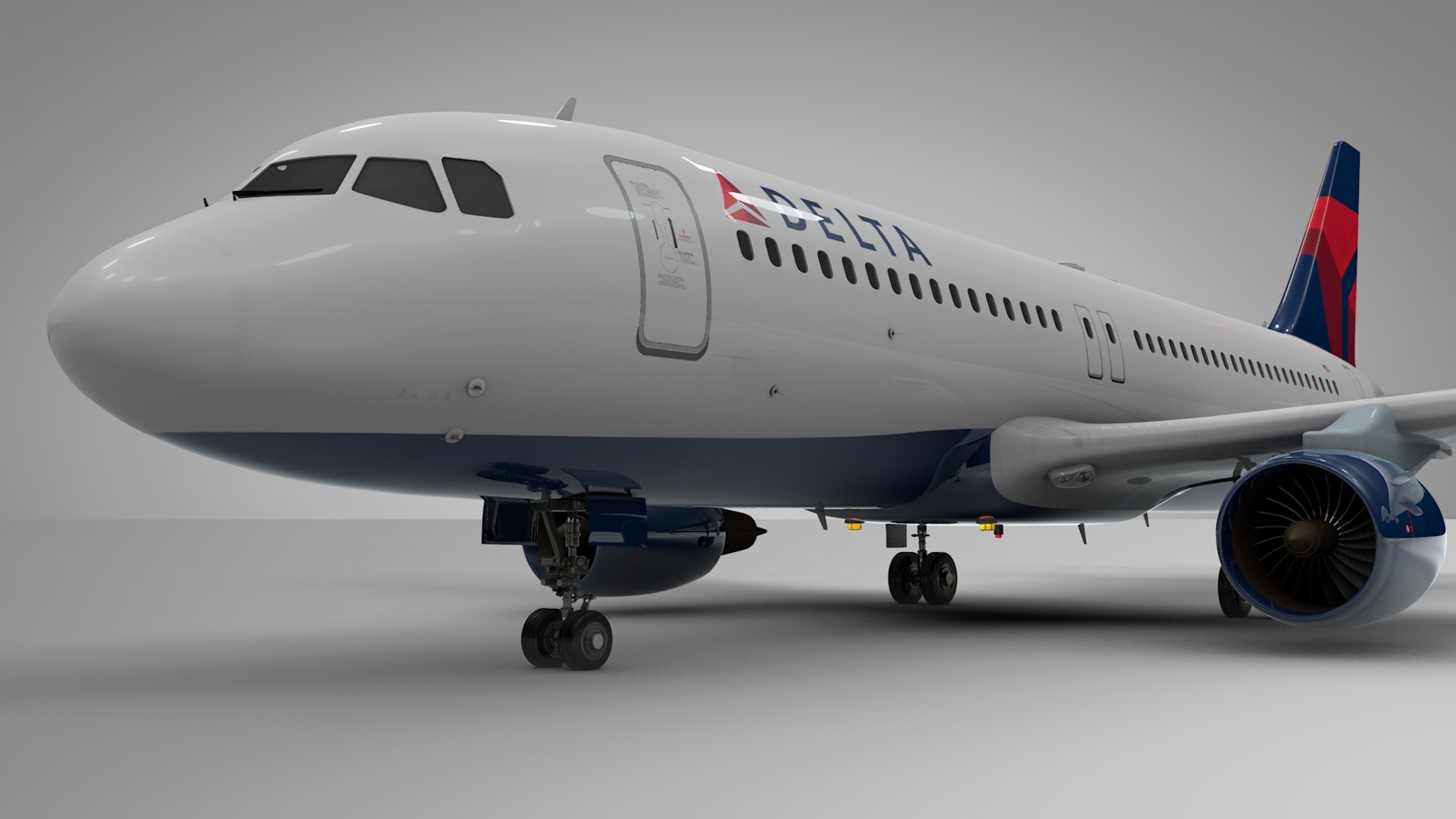 3D delta airlines airbus a320 model - TurboSquid 1485006