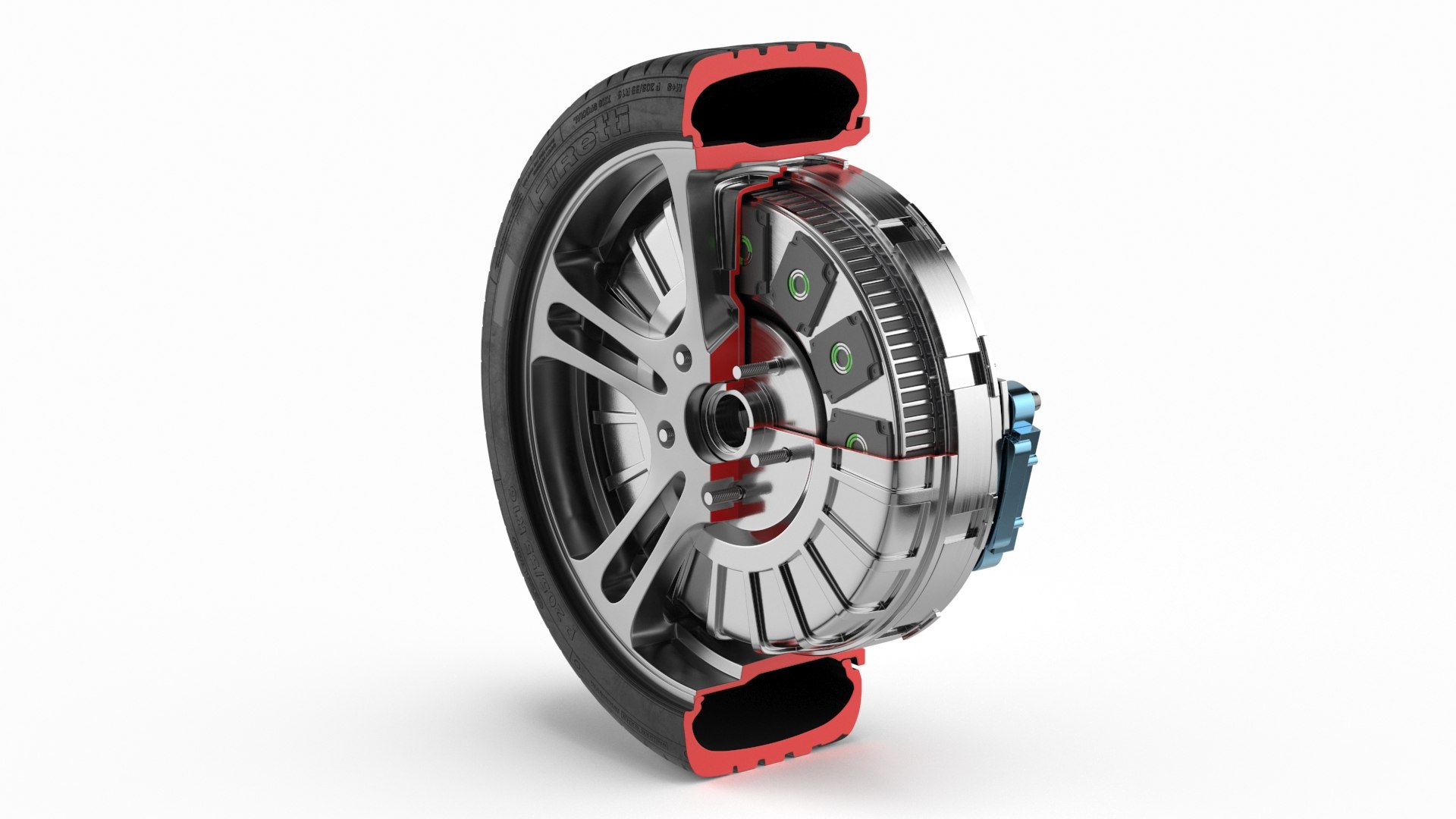3D Internal Structure Of In-Wheel Drive Unit - TurboSquid 2396063