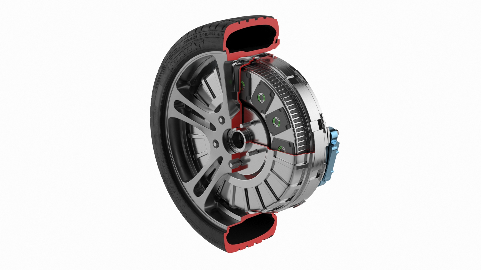 3D Internal Structure Of In-Wheel Drive Unit - TurboSquid 2396063