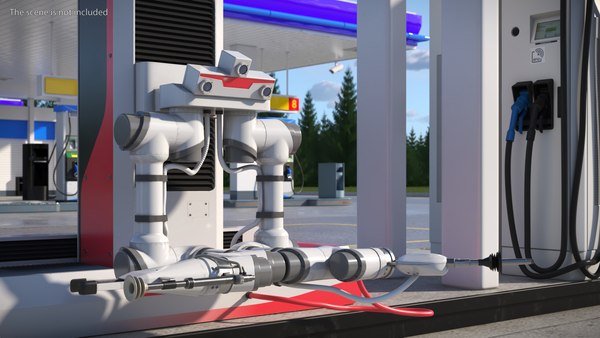 modelo 3d Robot dispensador automático de combustible rojo - TurboSquid ...