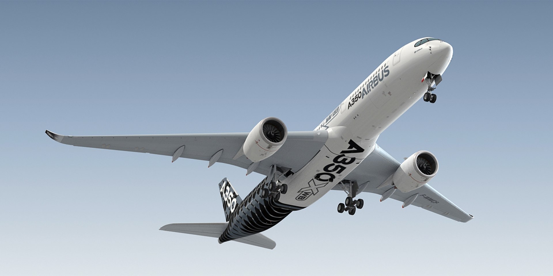 Obj Airbus A350-900 Plane