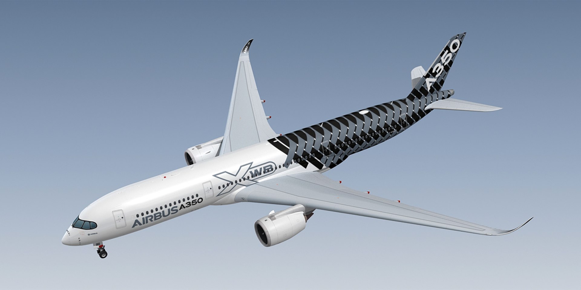 Obj Airbus A350-900 Plane