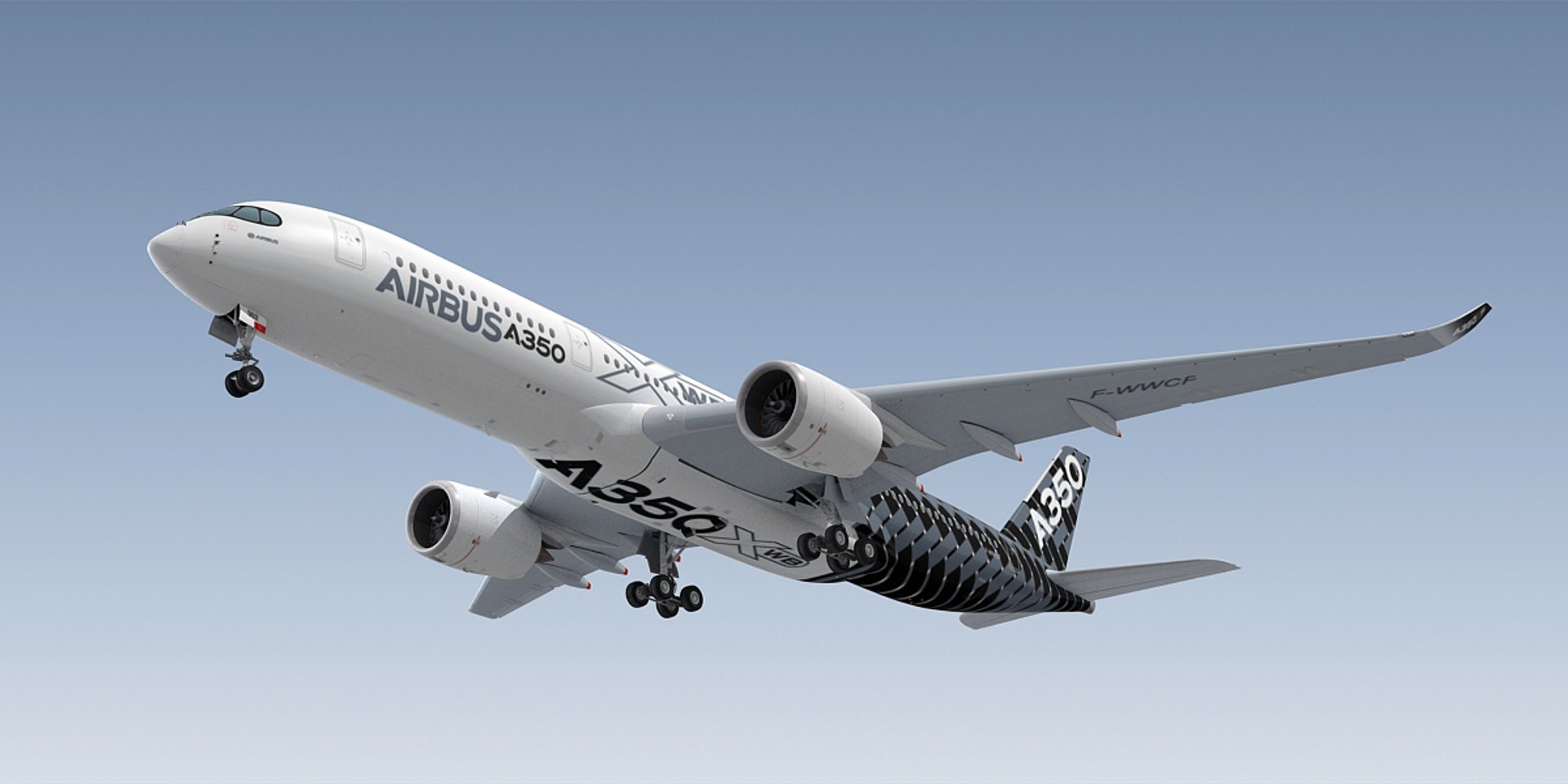 Obj Airbus A350-900 Plane